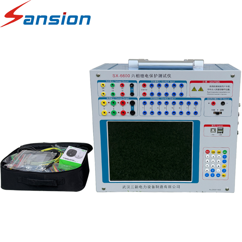 Six-Phase Relay Protection Tester - 220V AC Multi-Function System